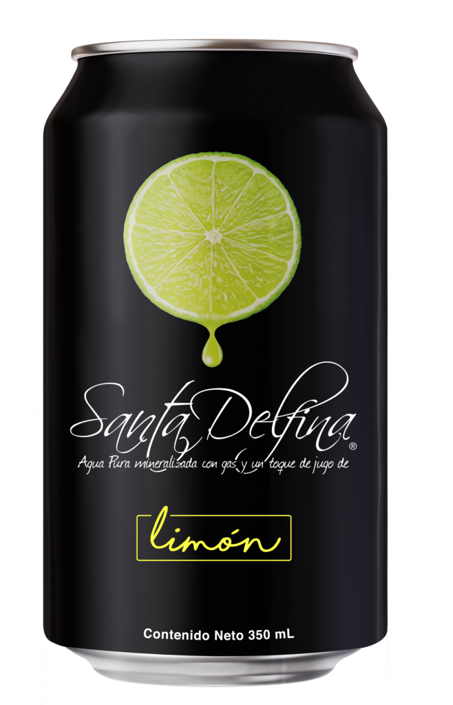 Santa Delfina Limón Lata 12 Unidades – Agua Pura Salvavidas